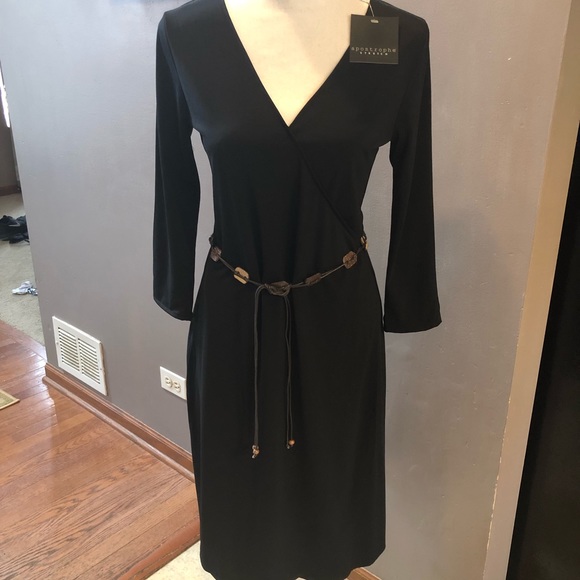 Apostrophe | Dresses | Nwt Womens Apostrophe Stretch Faux Wrap Dress ...